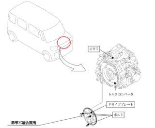 少数台リコール！スペーシアに4台、CVTドライブプレートボルトの交換 - MHO ENGINEERING