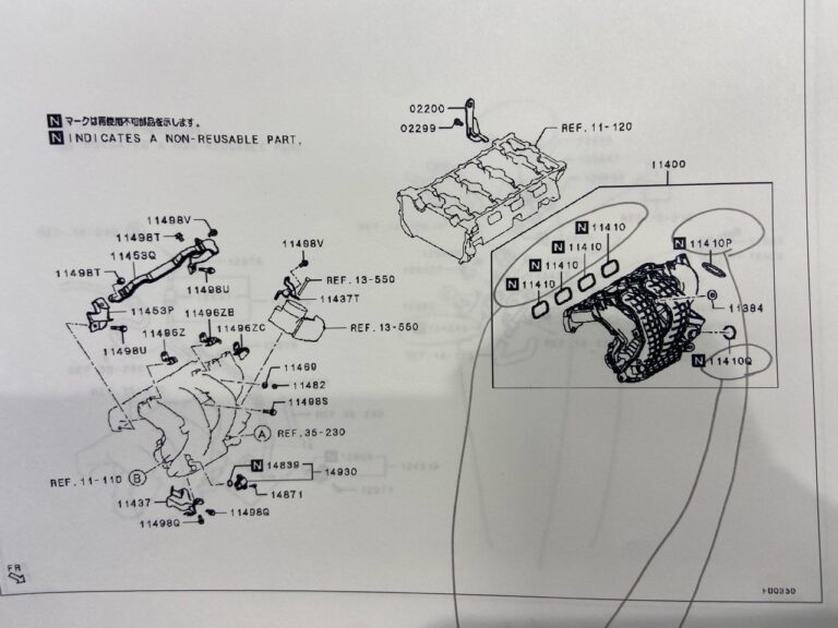 デリカD5のセルモーター交換、インマニ脱着必要で2.1H - MHO ENGINEERING